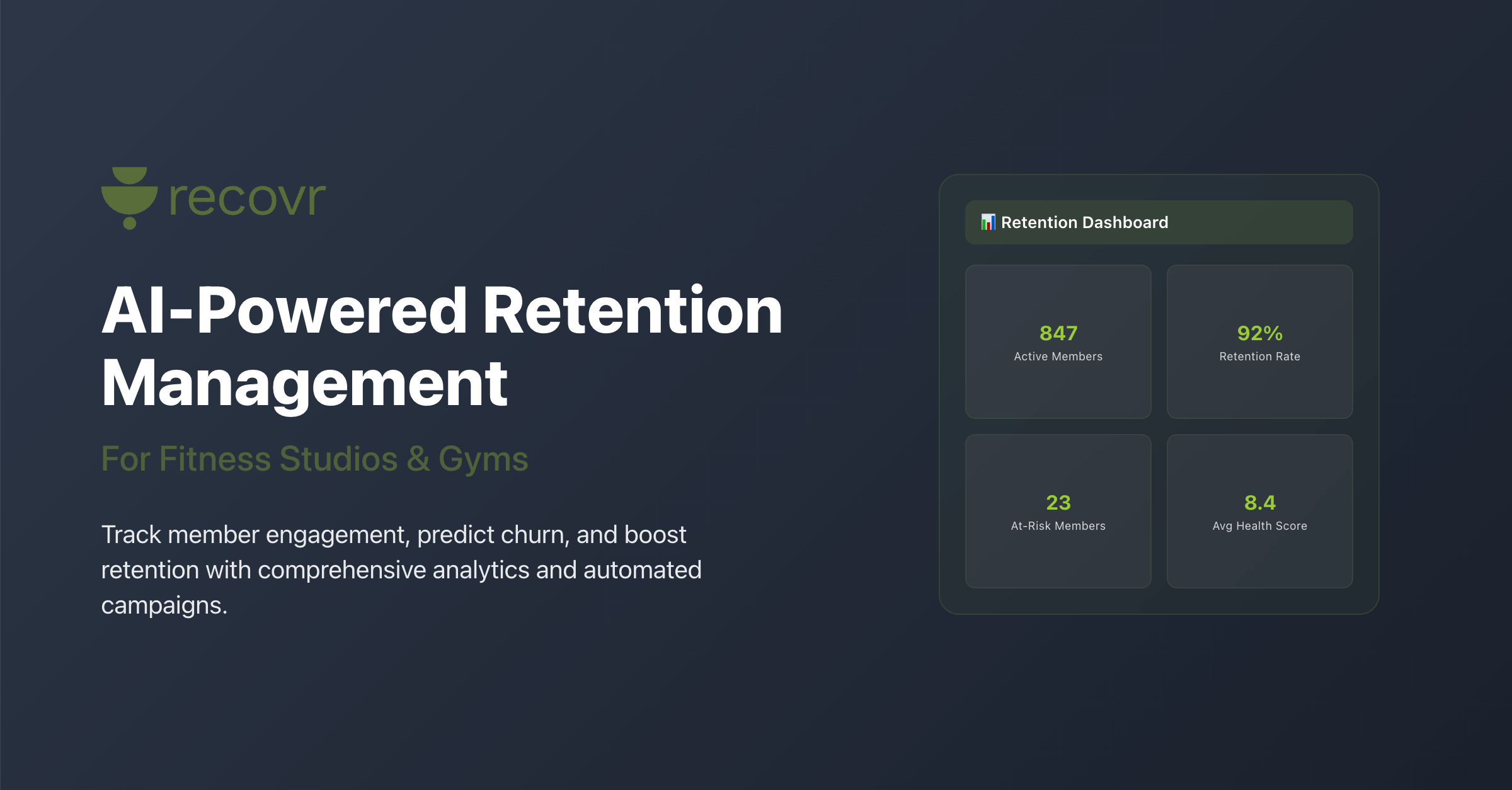 Recovr - AI-Powered Retention Management for Fitness Studios